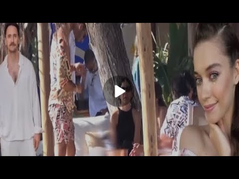 Afra Saraçoğlu ve Fırat Çelik plajda dans ediyor