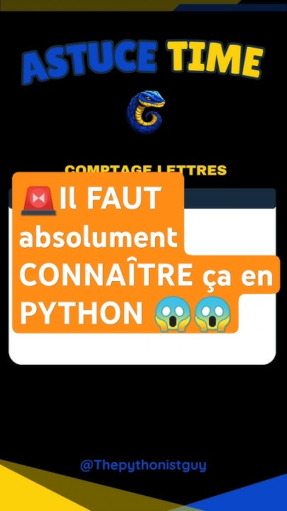 🚨Tu DOIS connaître cette ASTUCE en PYTHON 😱 Apprendre Python #pythonprogramming #python - YouTube