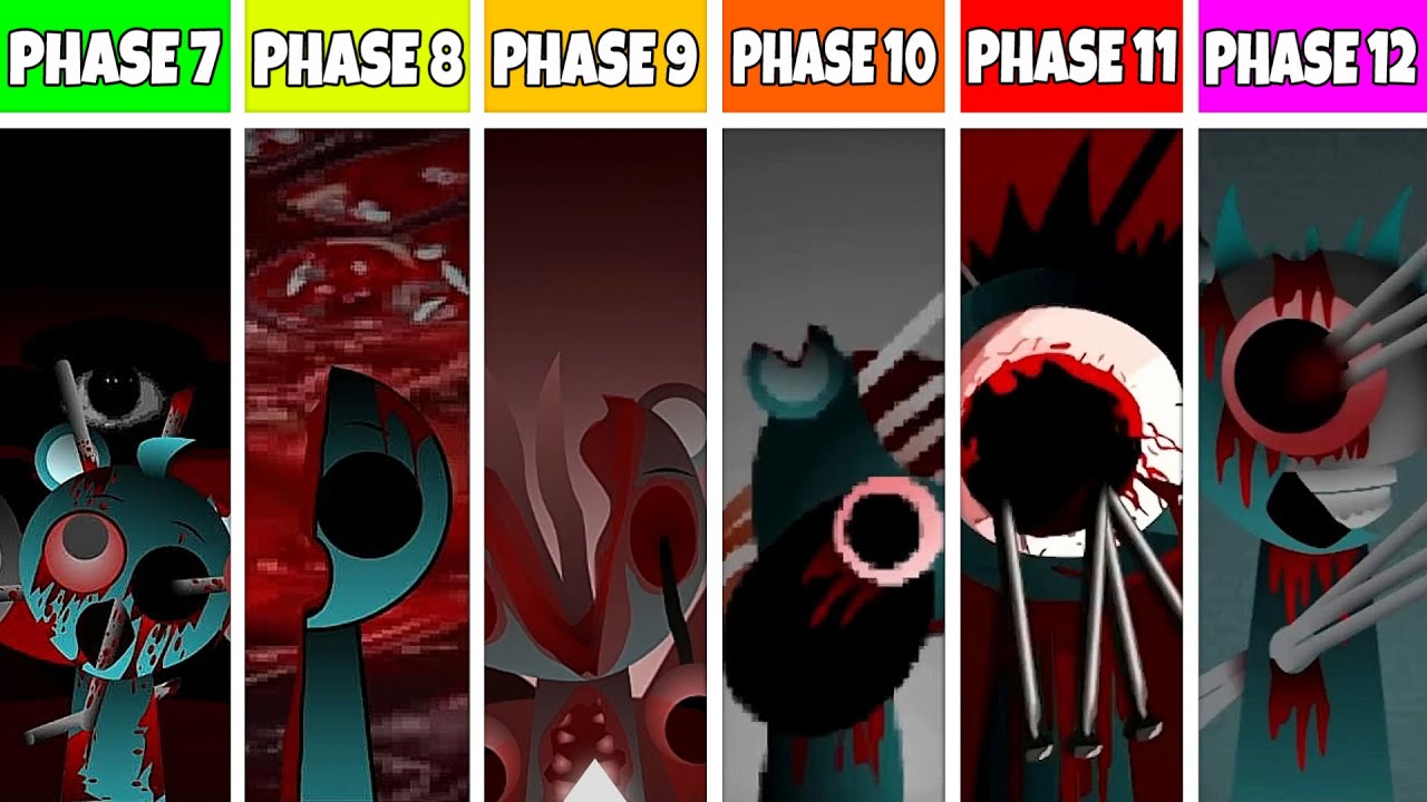 Incredibox Sprunki All Phases Phase 7 vs Phase 8 vs Phase 9 vs Phase 10 ...