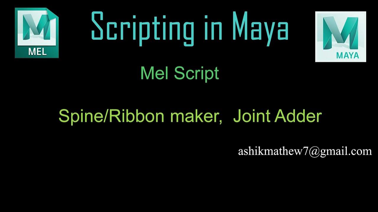 Scripting in Maya; Quick Help : Spline/Ribbon Creator, Joint adder (Mel) - YouTube