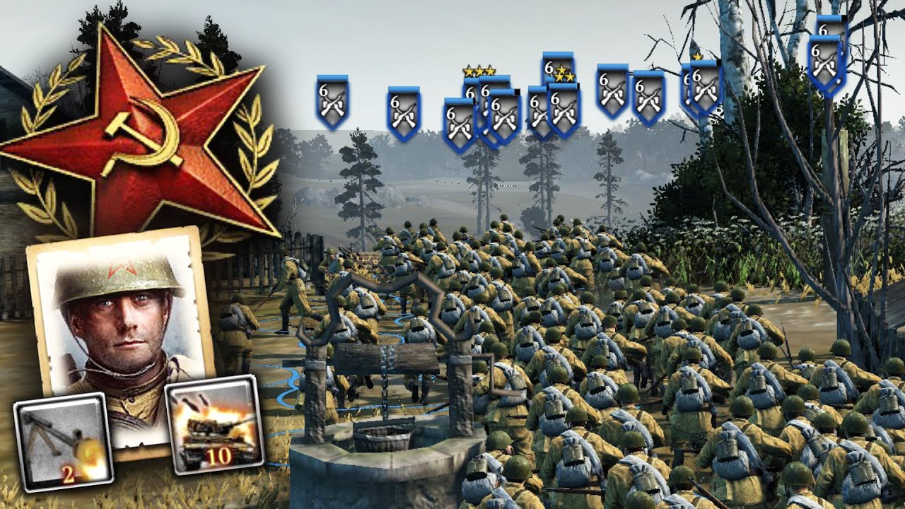 INSANE CONSCRIPT BLOB: Tank Hunters [4v4] [SOV] [Steppes] — Company of Heroes 2 - YouTube