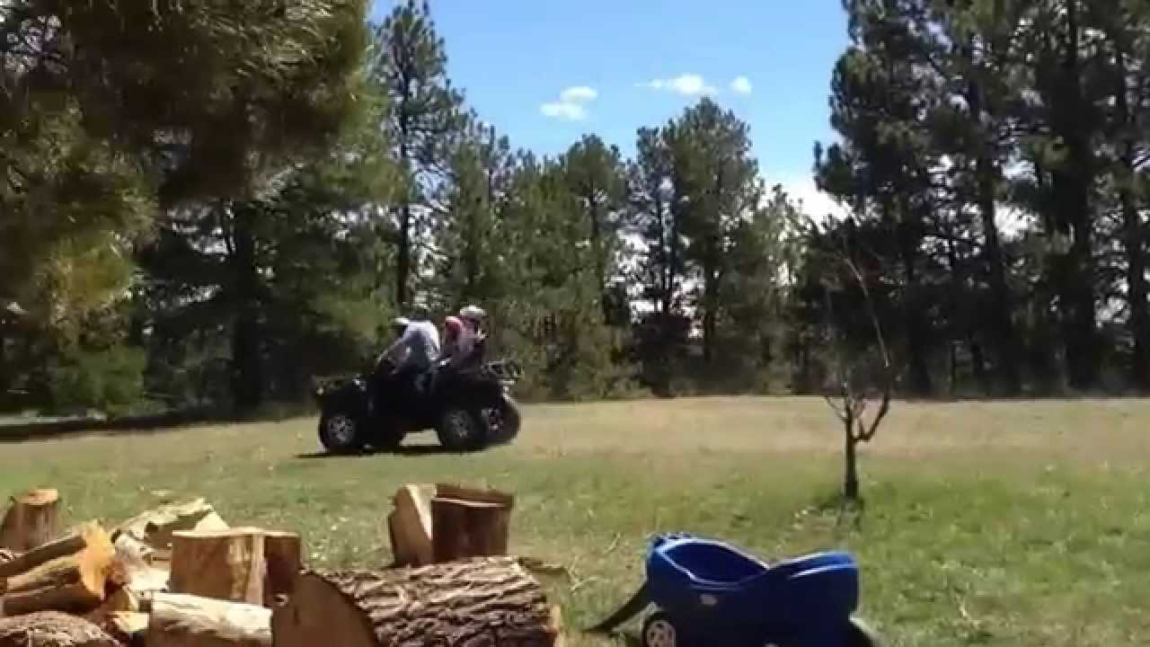 Riding the 4 wheeler - YouTube