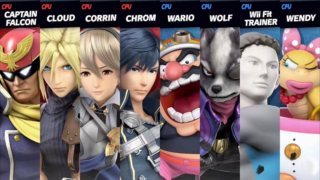 Super Smash Bros. Ultimate - C Fighters vs W Fighters - YouTube