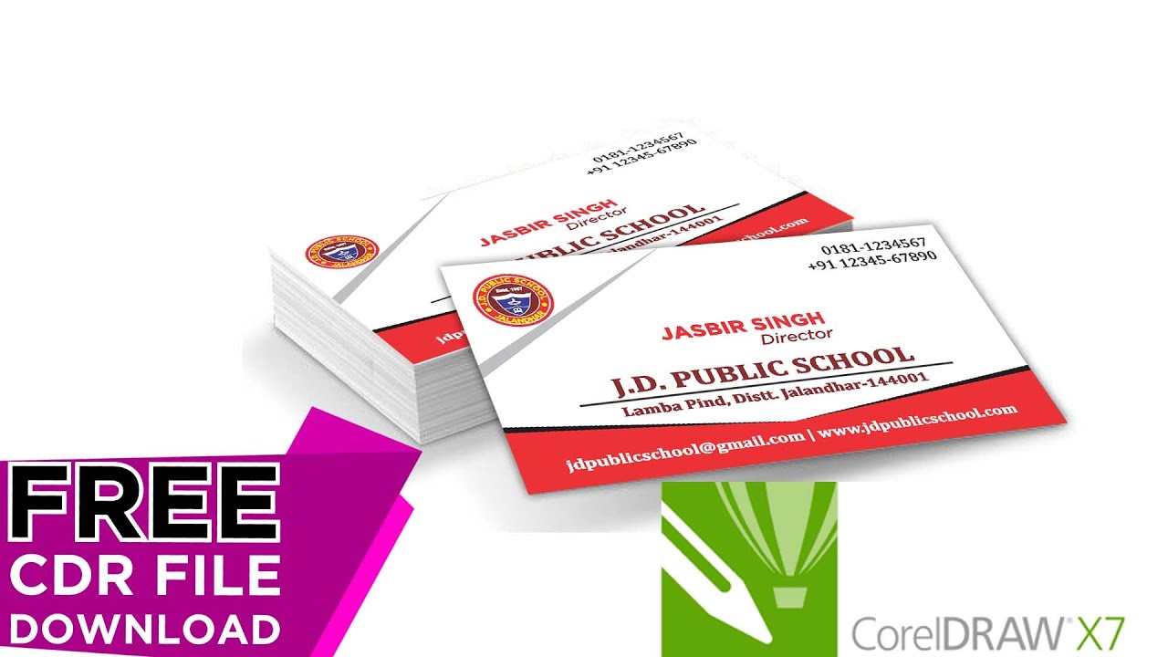 Principal business card design in Coreldraw x7 | Graphic Design 4u ...