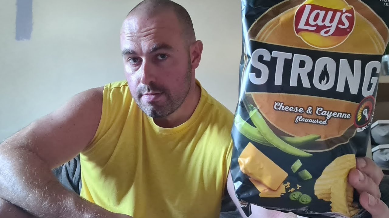 Reviewing Lays Strong Cheese & Cayenne Pepper Crisps 🔥 - YouTube