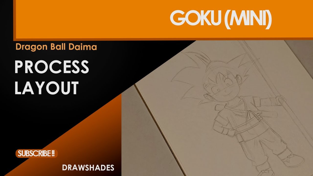Goku ( Mini ) Dragon ball Daima | Process Pencil Layout | How to Do ...