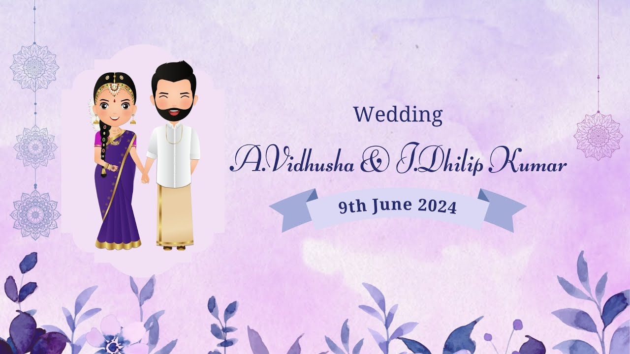 Vidhusha & Dhilip Kumar IWedding Invitation ISave the Date IMeghnaa ...