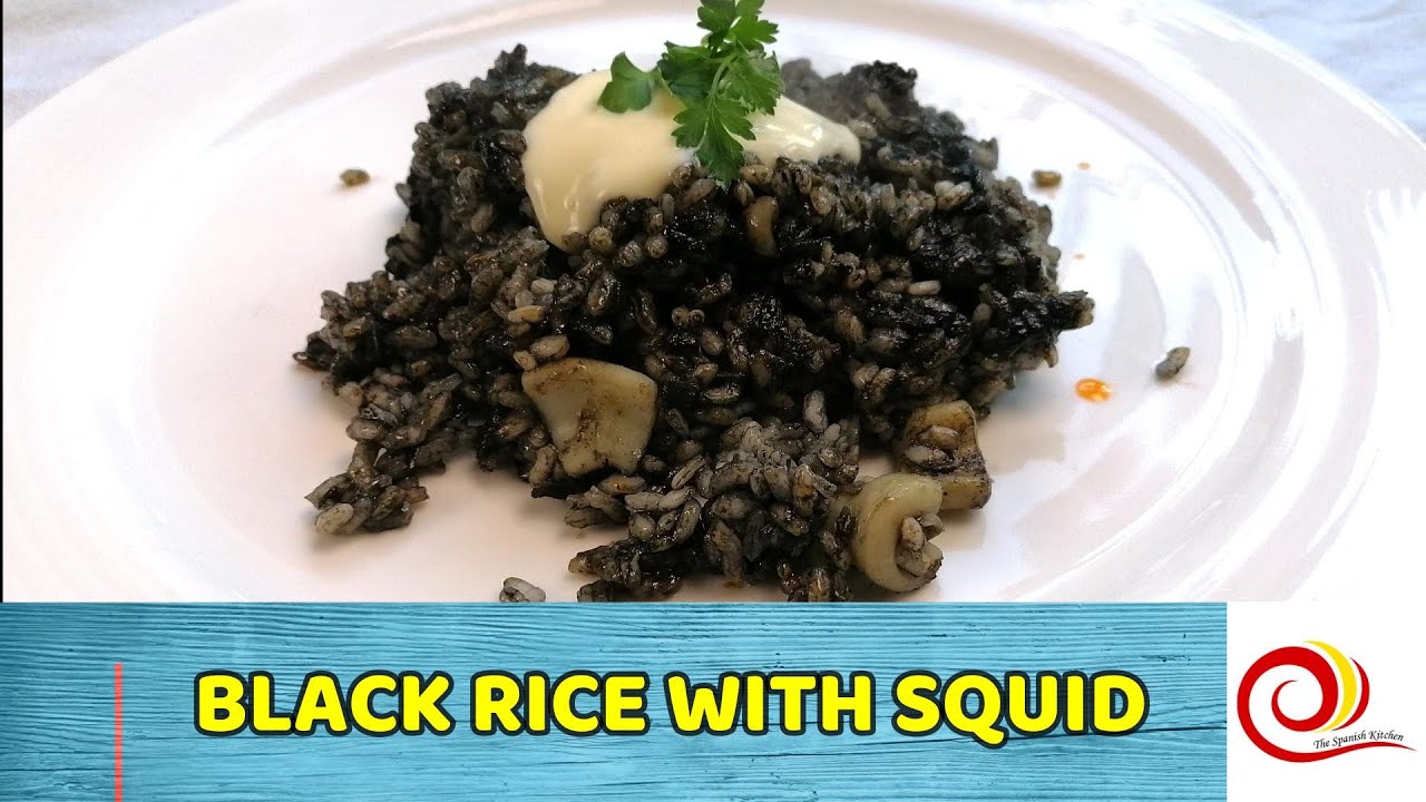 How to make BLACK RICE WITH SQUID - YouTube