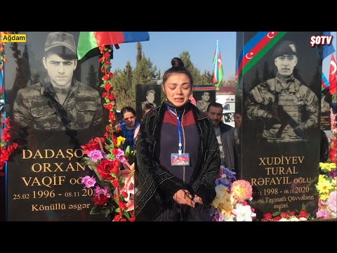 Şəhid Orxan Dadaşov Ağdamda böyük izdihamla yad olundu - Medalı atasına verildi