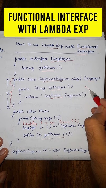 Functional Interface With Lambda Expression Java Javaprogramming Learning Tutorial Youtube
