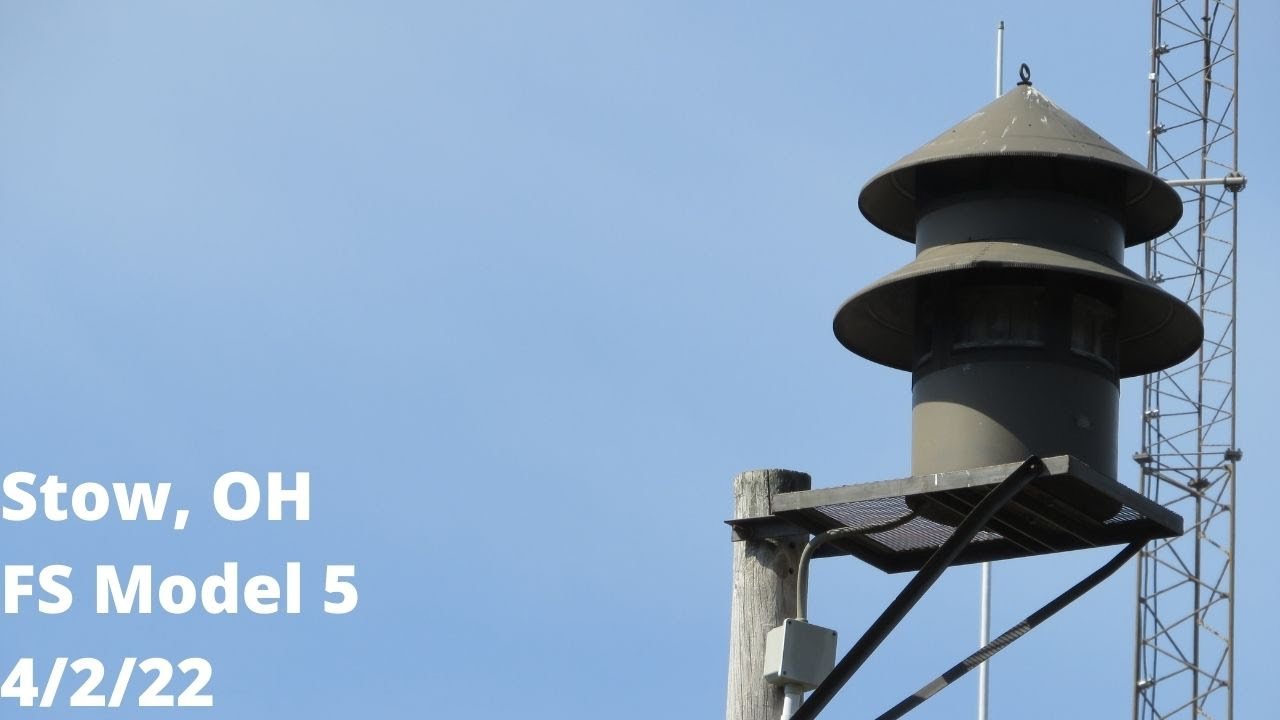 Stow, OH - Federal Signal Model 5 Siren Test - Full Alert - 4/2/22 ...