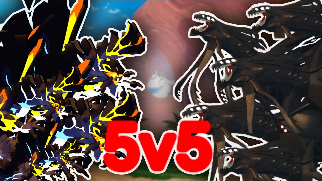 5 Caldonterrus vs 5 Korathos! | Creatures of Sonaria - YouTube