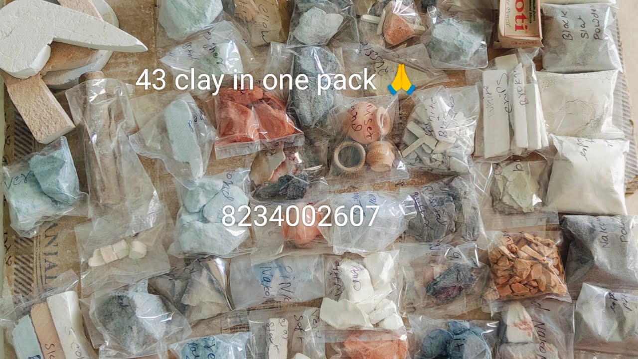 3.5kg all 43 clay sampl 500gm all mix clay brokan ready to packed 😊 🙏 ...