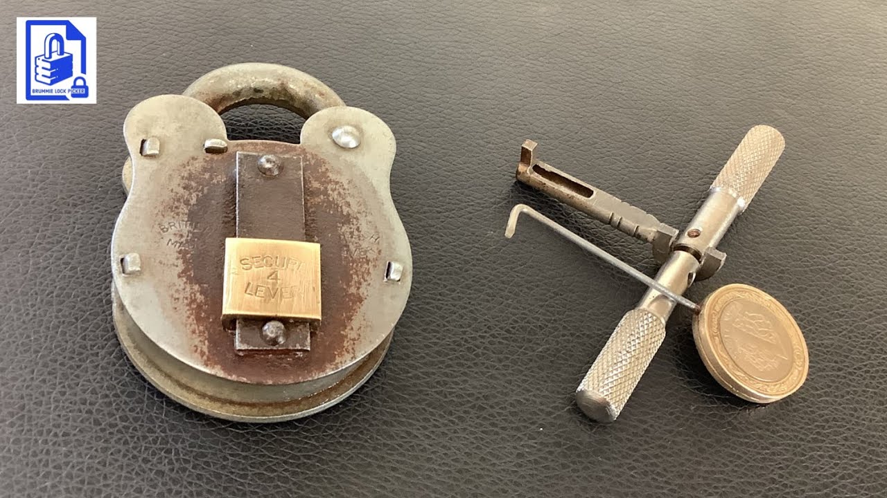 755. Old English Secure 4 lever padlock picked with Homemade DIY lock ...