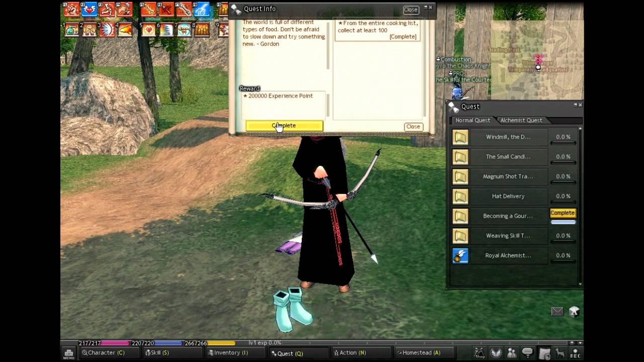 Mabinogi - 100 Cooking Collection Quest - YouTube