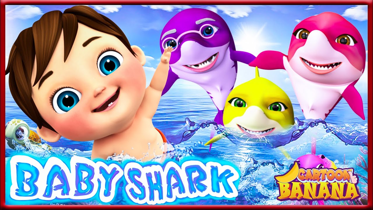 Baby shark catches small fish + More Nursery Rhymes & Kids Songs ...