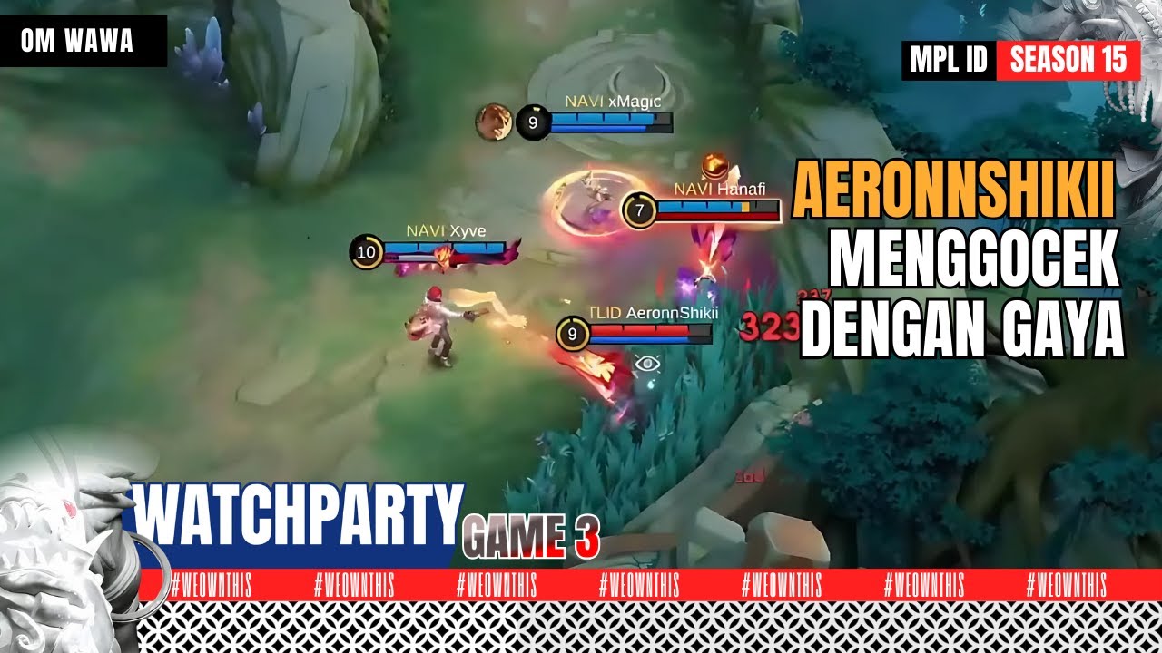 MPL ID S15 W1D3 - NAVI VS TLID GAME 3 - AERONSHIKI MENGGOCEK DENGAN ...
