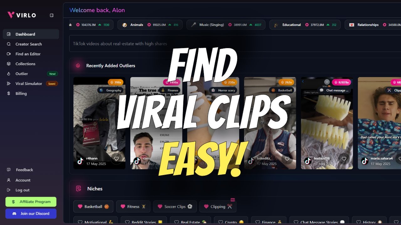 Find viral clips easily with this tool! (Virlo.ai Review) - YouTube