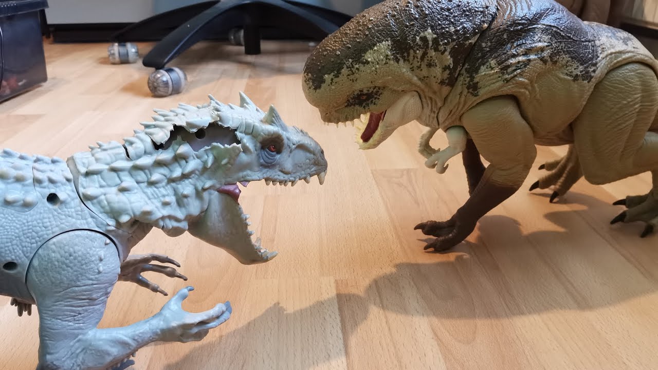 Indominus Rex (fully grown) Vs Distortus Rex. - YouTube