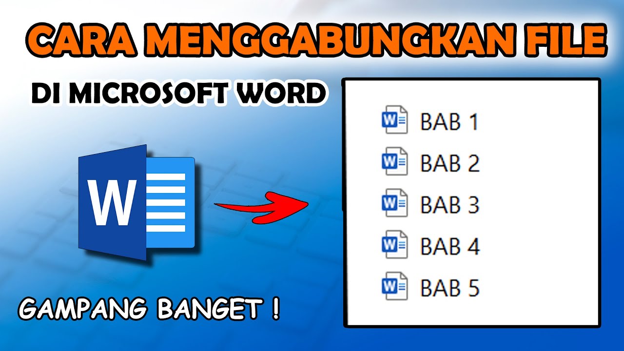 Cara Menggabungkan File Word Menjadi Satu - YouTube