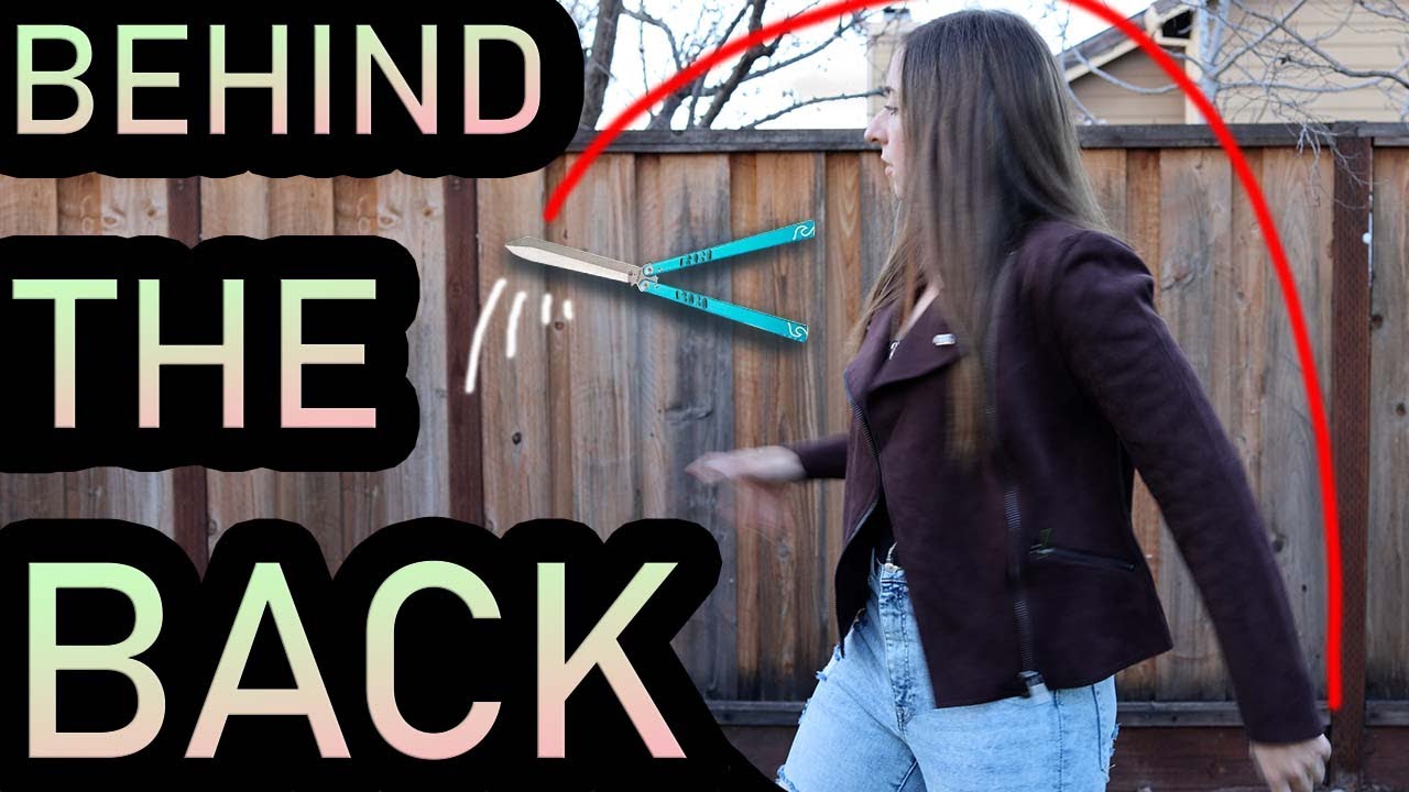 Behind the BACK Aerial & Catch (Intermediate)- Butterfly Knife Tricks ...