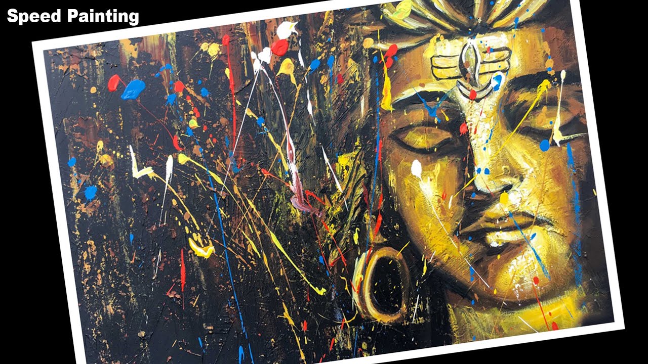 Lord Shiva Painting | How To Paint Lord Shiva | Mahadeva Painting ...
