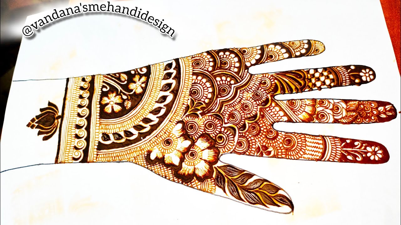 free henna class day-13||full handi mehandi design class||how to learn ...