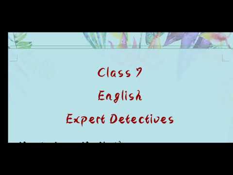 Class 7 English Expert Detectives Complete Chapter - YouTube
