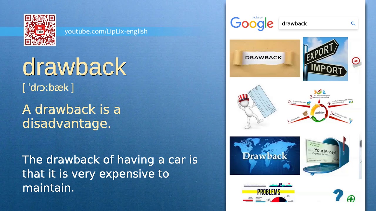 Drawback : C1 level english vocabulary lesson, www.LipLix.com - YouTube