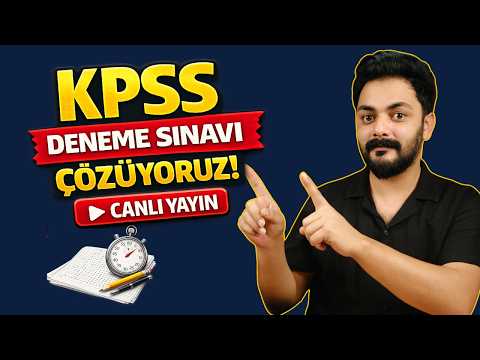 Tam Sınavlık KPSS Deneme Sınavı Canlı Yayında Çözüyoruz