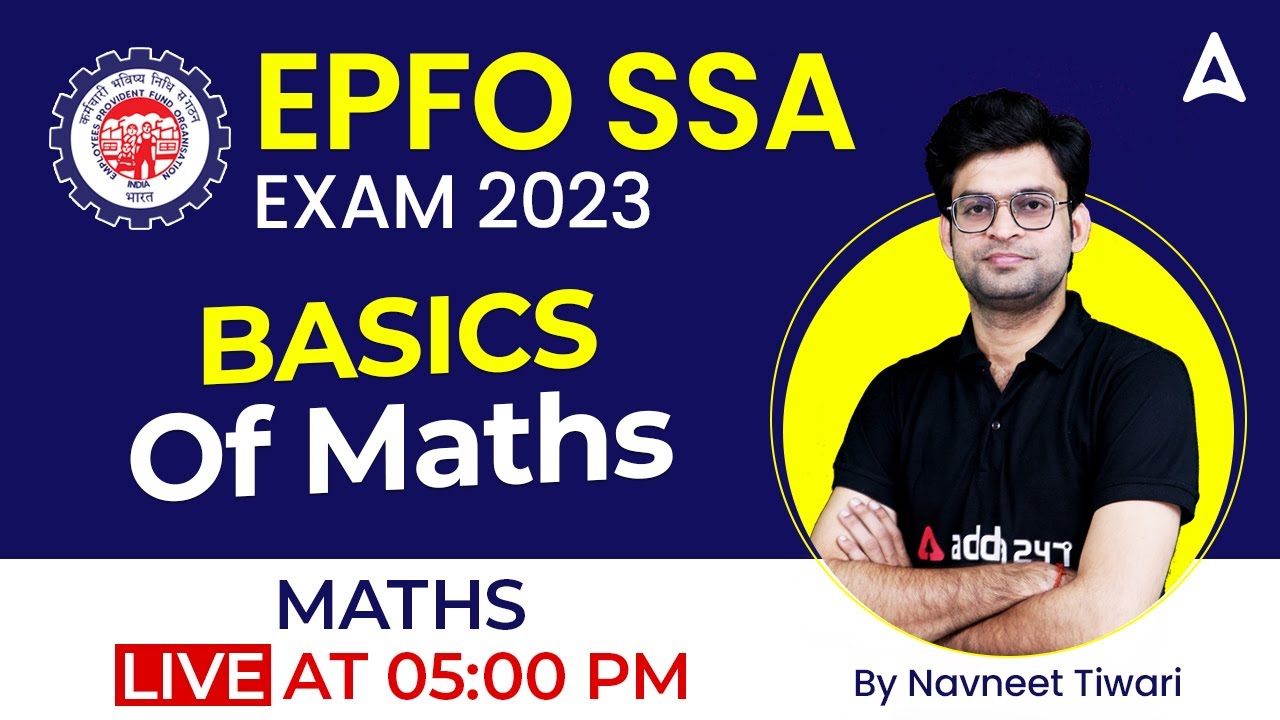 EPFO SSA 2023 | EPFO SSA by Navneet Tiwari | Basics of Maths - YouTube