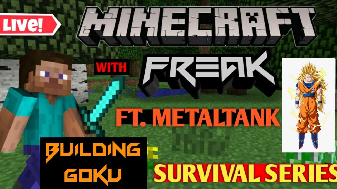 BUILDING GOKU STATUE IN MINECRAFT DAY 3 | FT. Metaltank 🔥 - YouTube