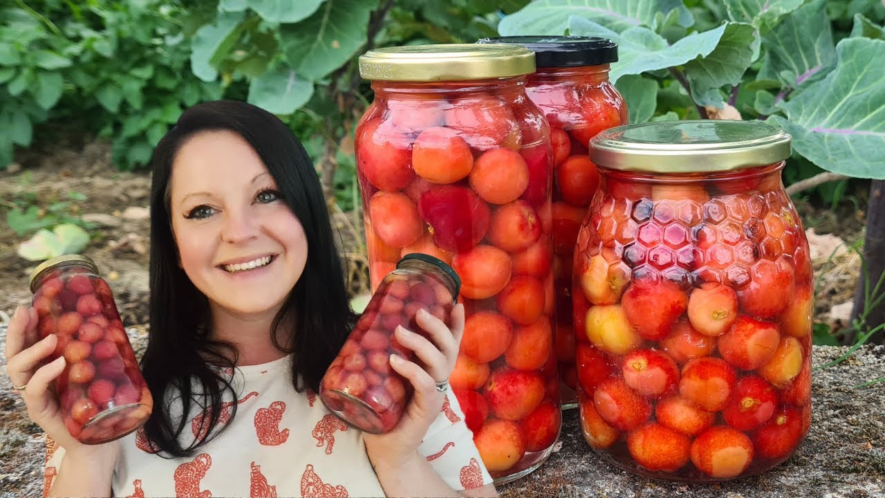 How To Can Cherries With Little Sugar - Cherries In A Jar Recipe - YouTube