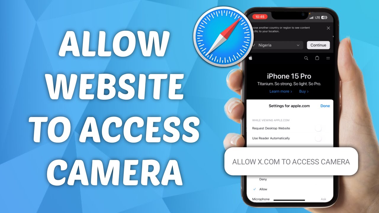 How to Allow Website to Access Camera in Safari - iOS 17 - YouTube