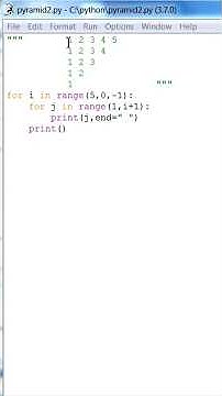 Program to print numbers in the form of pyramid (pattern) #coding # ...