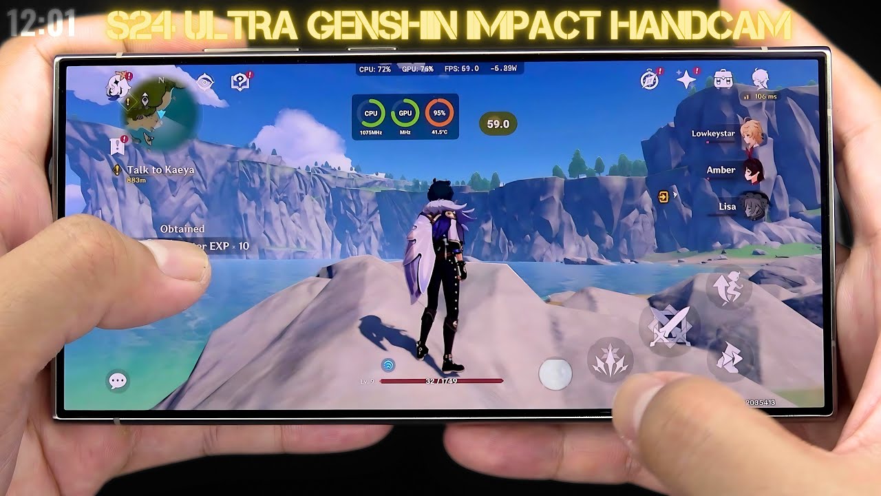 Samsung Galaxy S24 Ultra Genshin IMPACT HANDCAM Gameplay | Snapdragon 8 ...