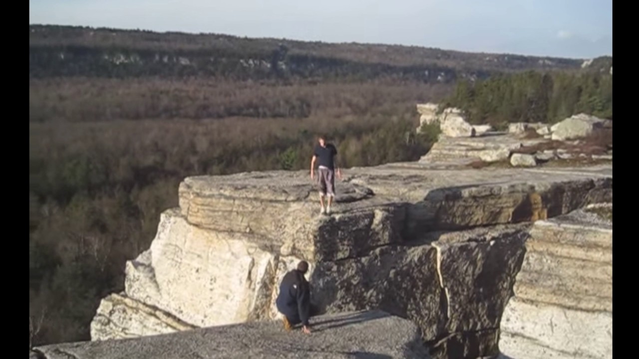 KID ALMOST FALLS OFF HIGH CLIFF BUT FRIENDS SAVES HIM!! - YouTube