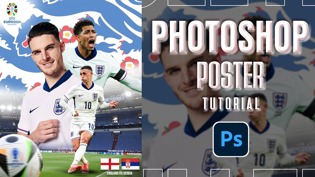 Photoshop Tutorial: Design a Professional Matchday Poster - YouTube