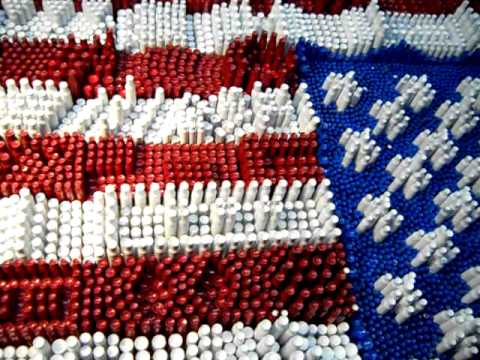 American Flag Made From Bullet Shells - YouTube