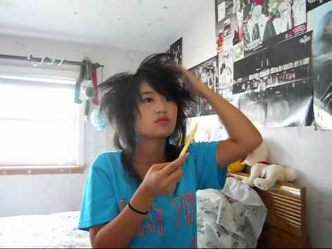 Mana hair-Teased Female Asian Mullet-Fail XD - YouTube