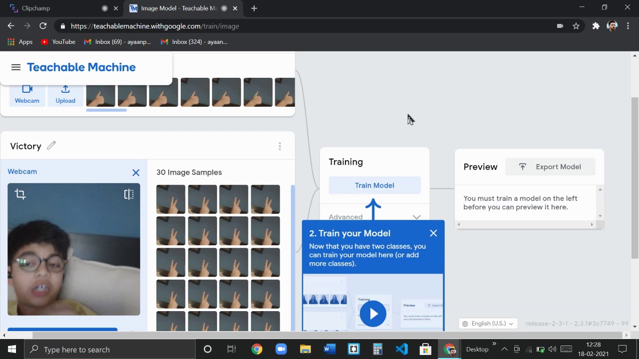 Hand Gesture App on Teachable Machine How to make it. - YouTube