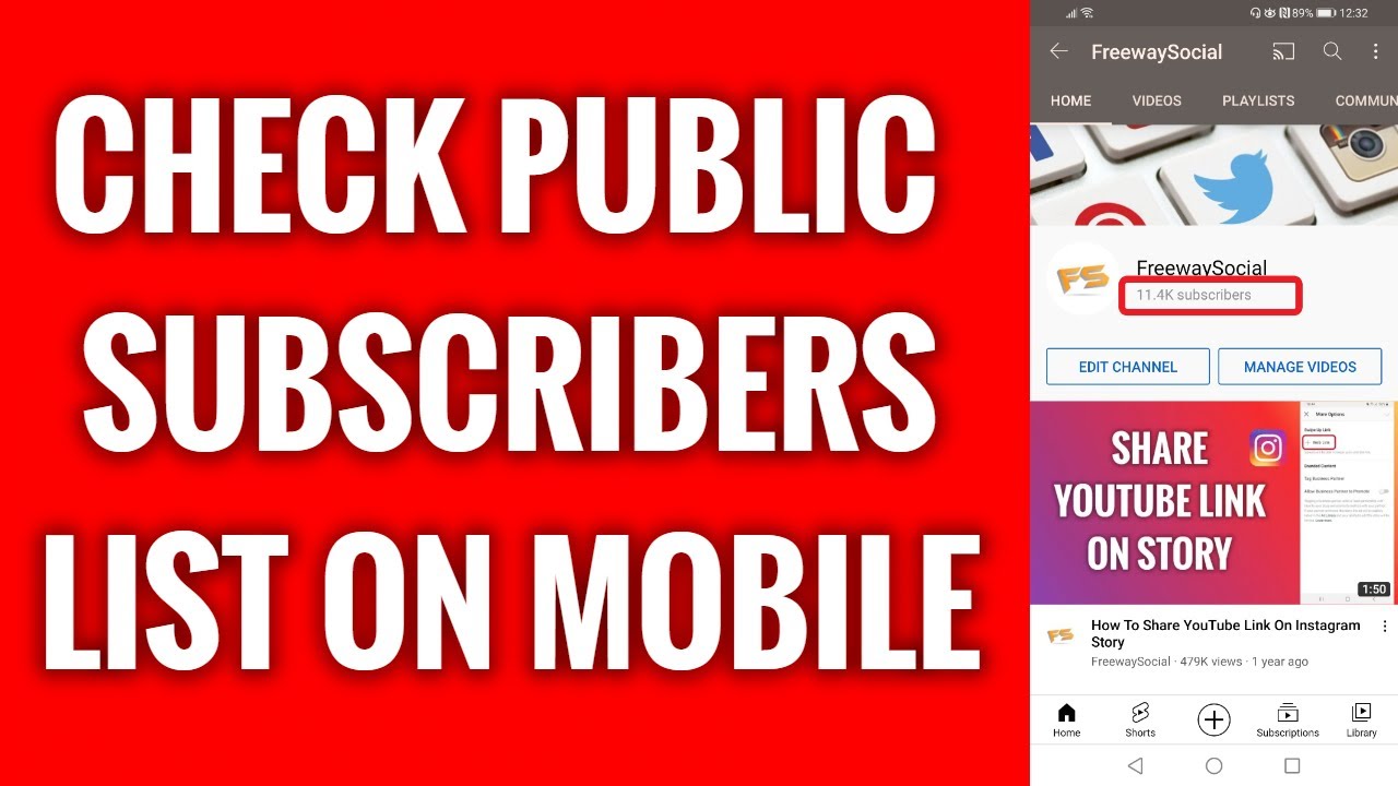 How To Check Public Subscribers List On YouTube Mobile - YouTube
