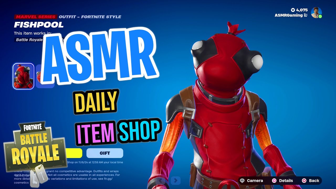 ASMR Fortnite NEW Fishpool Skin! Daily Item Shop 🎮🎧 Relaxing Whispering ...