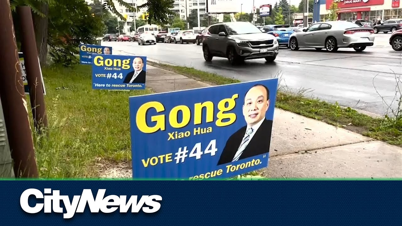 Gong mayoral campaign raises questions as signs blanket city - YouTube