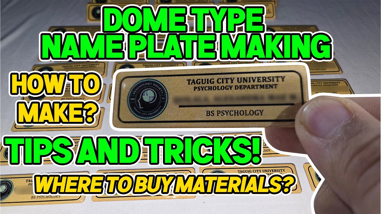 HOW WE MAKE DOME TYPE SUBLIMATION NAME PLATE - YouTube
