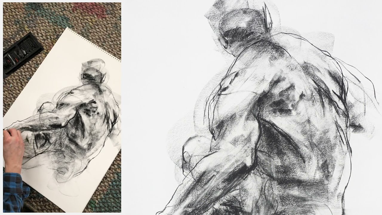 Figure Drawing Process - Drawing 535 - YouTube