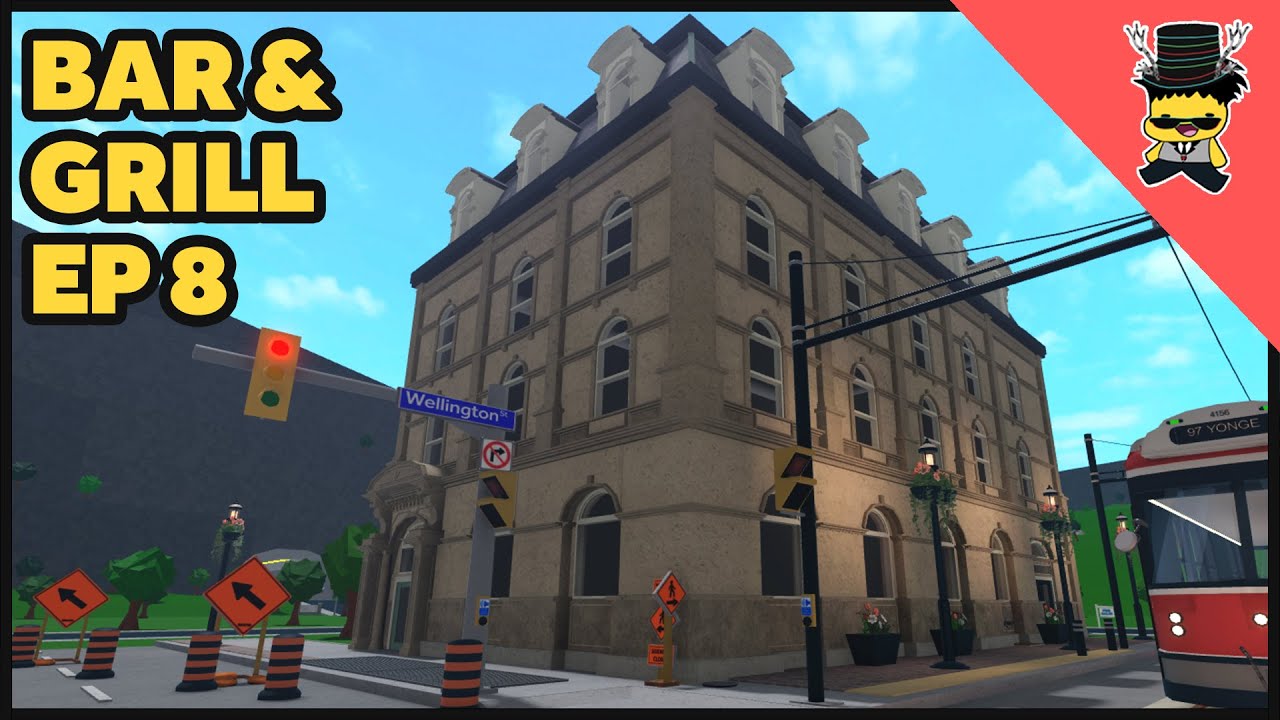 Building a city intersection in Bloxburg - EP 8 (Bar & Grill) - YouTube