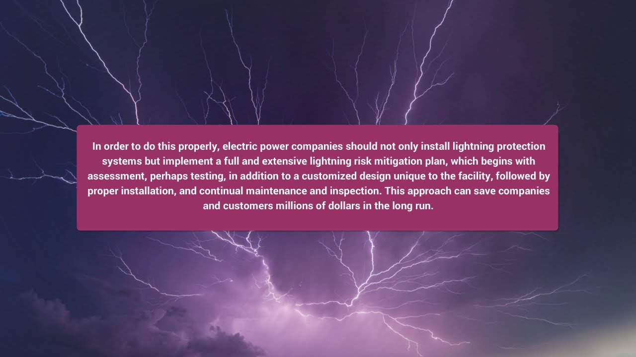 Lightning Protection System – To Manage the Risk of Lightning in Power ...