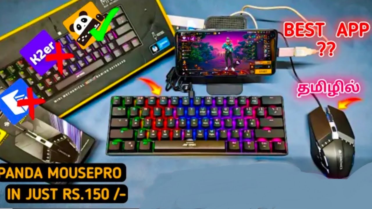 MOBILE PC🖥️SETUP TUTORIAL IN JUST RS.150 / PANDA MOUSEPRO🐼 SETUP⚙️ ...