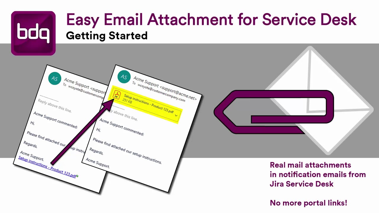 Easy Email Attachments for Service Desk - Getting started - YouTube
